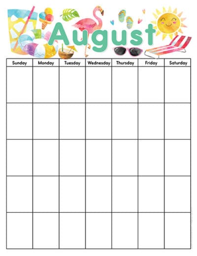 Editable Calendar (Free Printables) - Superstar Worksheets