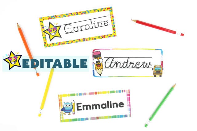 Editable Name Plates (Free Printables) - Superstar Worksheets