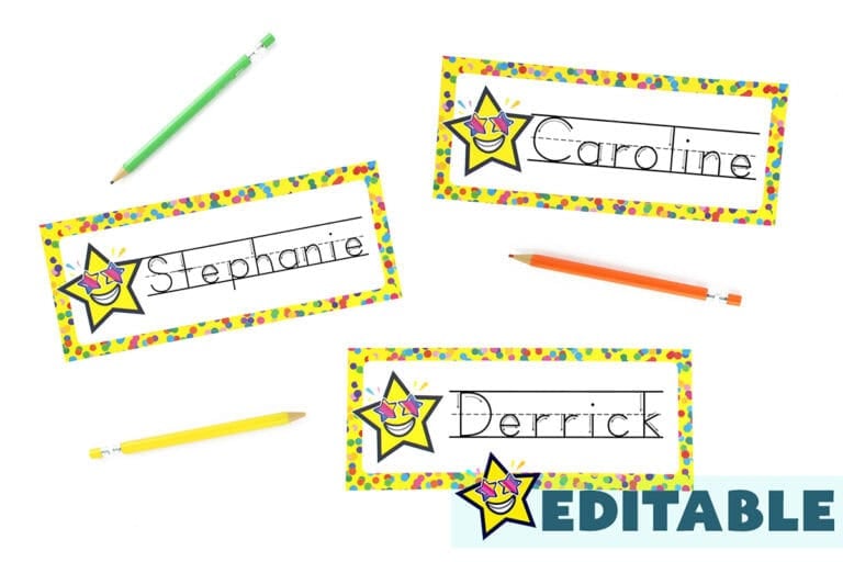 Editable Name Plates (Free Printables) - Superstar Worksheets