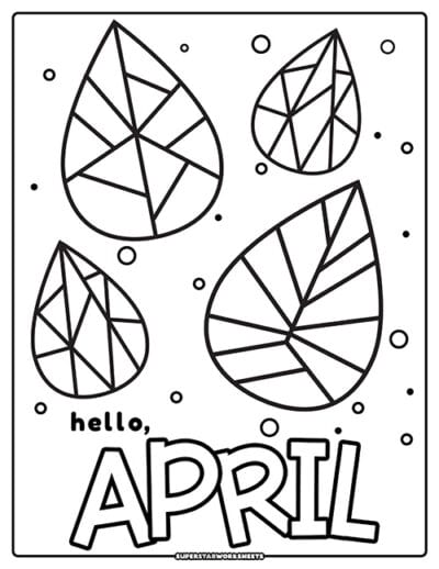 April Coloring Pages (Free Printables) - Superstar Worksheets