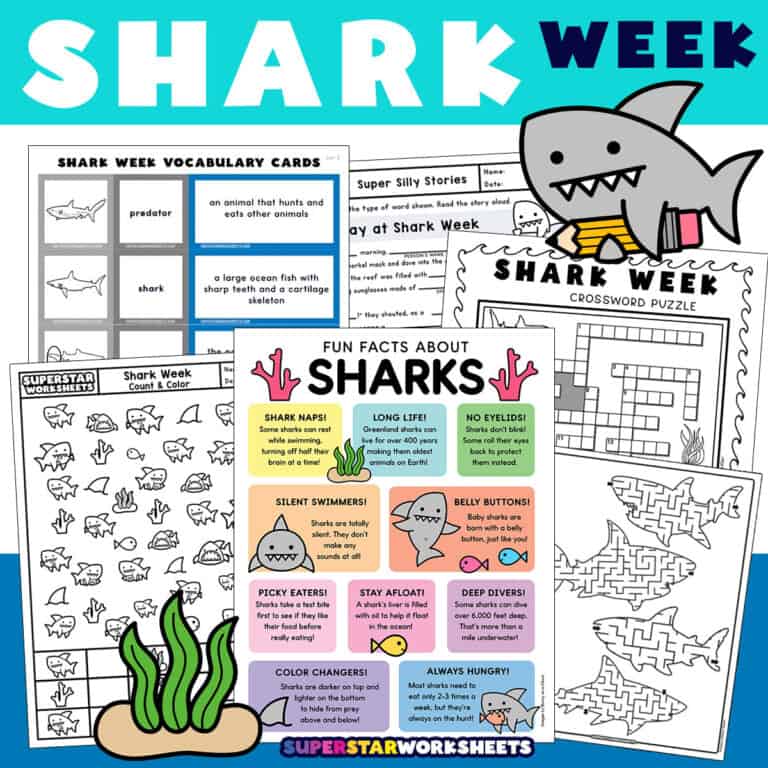 Shark Week Printables (Free Printables) - Superstar Worksheets
