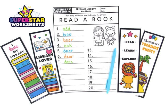 National Library Week (Free Printables) - Superstar Worksheets