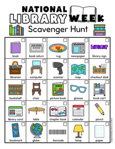 National Library Week (Free Printables) - Superstar Worksheets