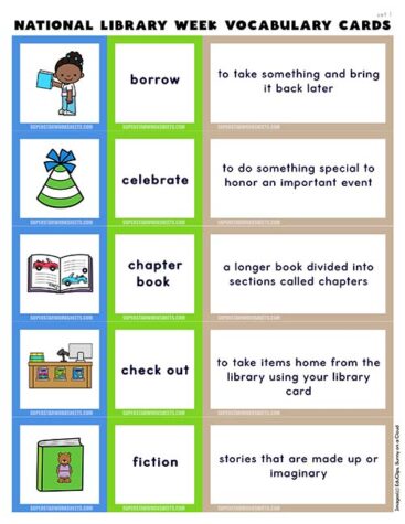 National Library Week (Free Printables) - Superstar Worksheets
