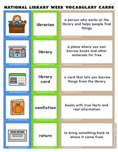 National Library Week (Free Printables) - Superstar Worksheets
