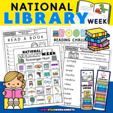 National Library Week (Free Printables) - Superstar Worksheets