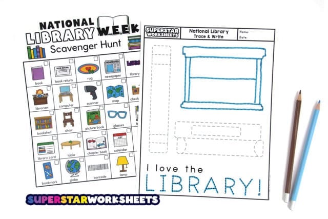 National Library Week (Free Printables) - Superstar Worksheets