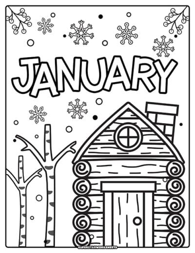 January Coloring Pages (Free Printables) - Superstar Worksheets