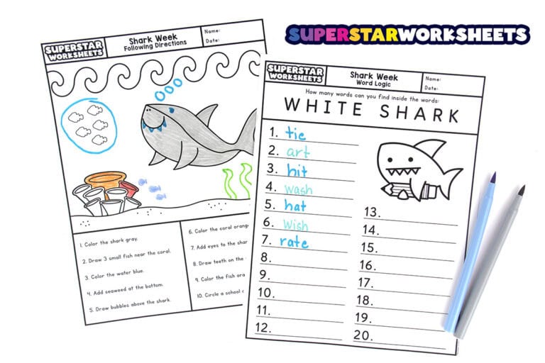 Shark Week Printables (Free Printables) - Superstar Worksheets
