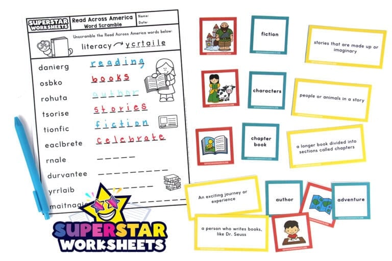 Read Across America (Free Printables) - Superstar Worksheets