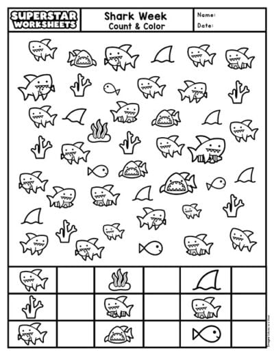 Shark Week Printables (Free Printables) - Superstar Worksheets
