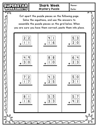 Shark Week Printables (Free Printables) - Superstar Worksheets