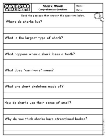 Shark Week Printables (Free Printables) - Superstar Worksheets