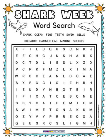Shark Week Printables (Free Printables) - Superstar Worksheets