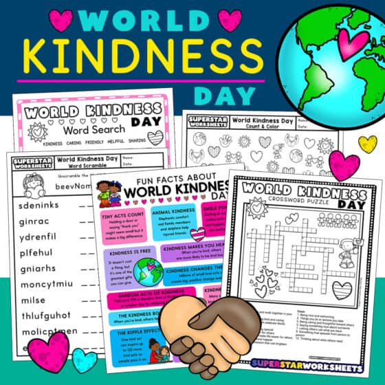 World Kindness Day (Free Printables) - Superstar Worksheets