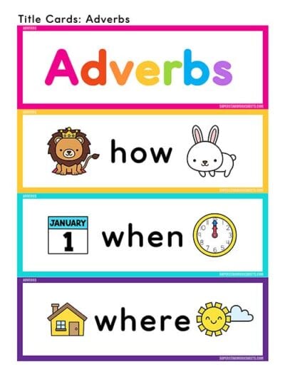 Adverb Worksheets (Free Printables) - Superstar Worksheets