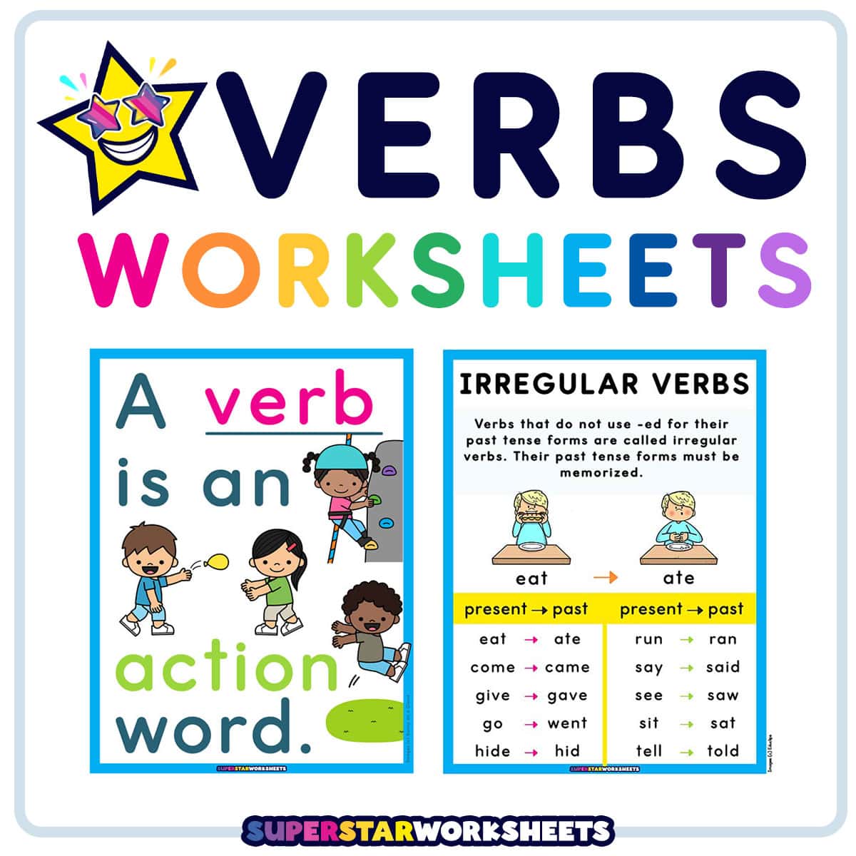 Verb Worksheets - Superstar Worksheets